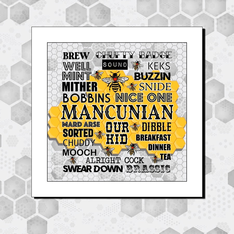 MANCUNIAN SLANG PRINT – SU MACE